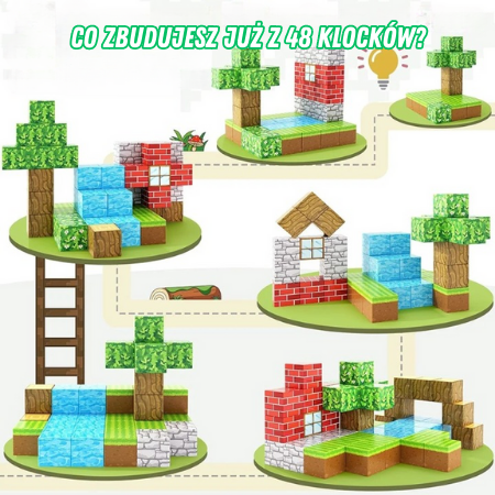Magnetyczne klocki Minecraft – Bystrezabawki.pl